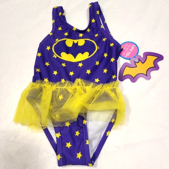 Batman | Swim | Toddler 2 Month Batman Purple Yellow One Piece Swimming ...